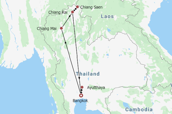 8 Days Bangkok, Chiang Mai & Chiang Rai Tour Itinerary