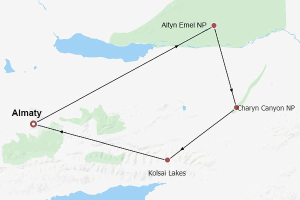 8-Day Almaty Tour Package via Basshi Village, Zharkent, Saty Village