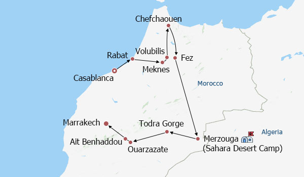 10 Days Best Morocco Desert Safari Tour to Sahara